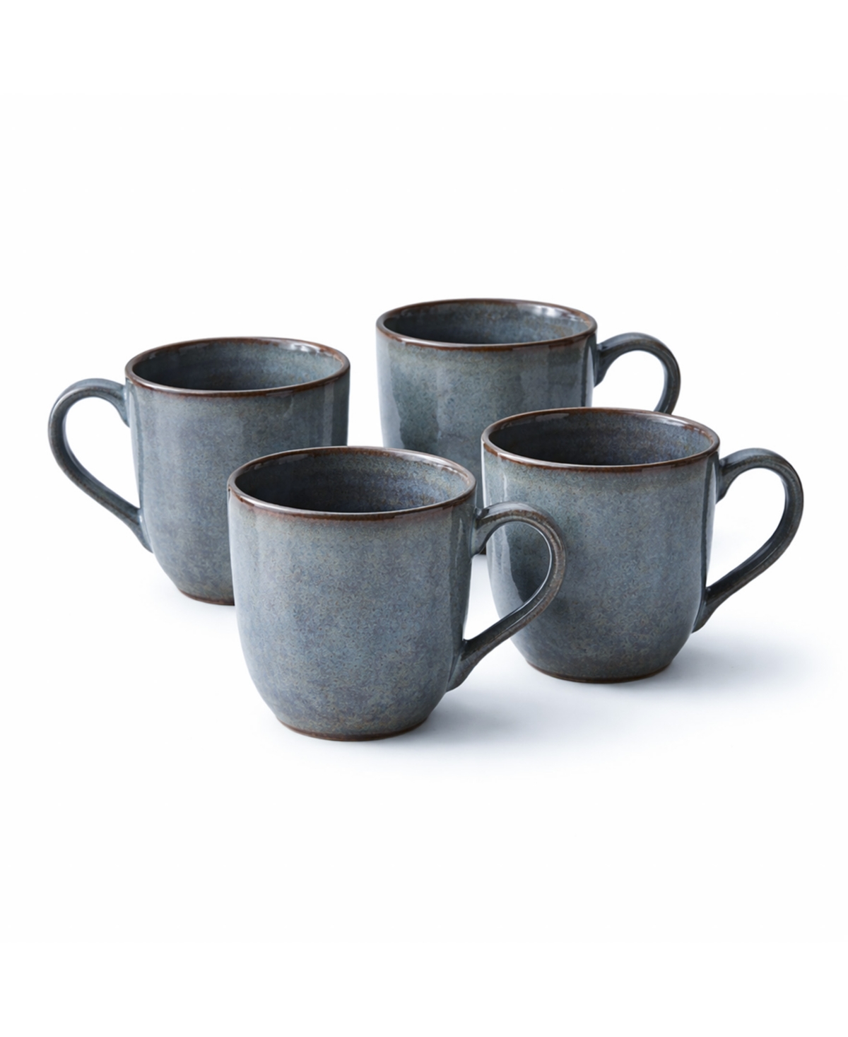Click here for Porto Brasil Stoneware Coffee Mugs  Set of 4 - Blu... prices