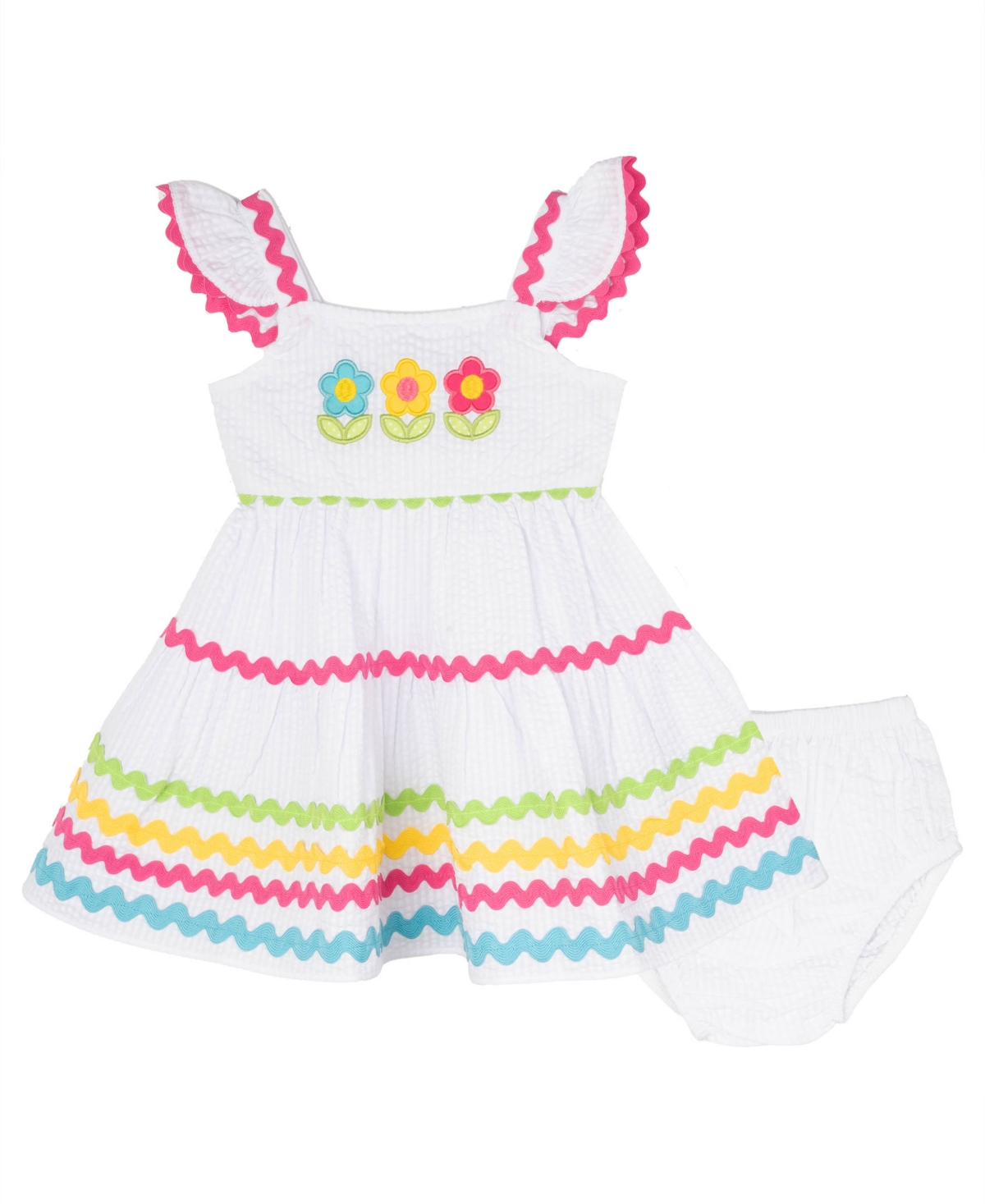 Click here for Rare Edition Baby Girls Square Neck Dress With Dia... prices