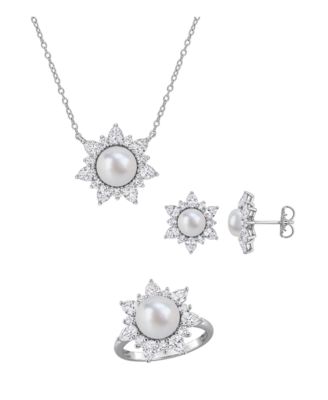 Click here for Macys Cultured Freshwater Pearl Created White Sapp... prices