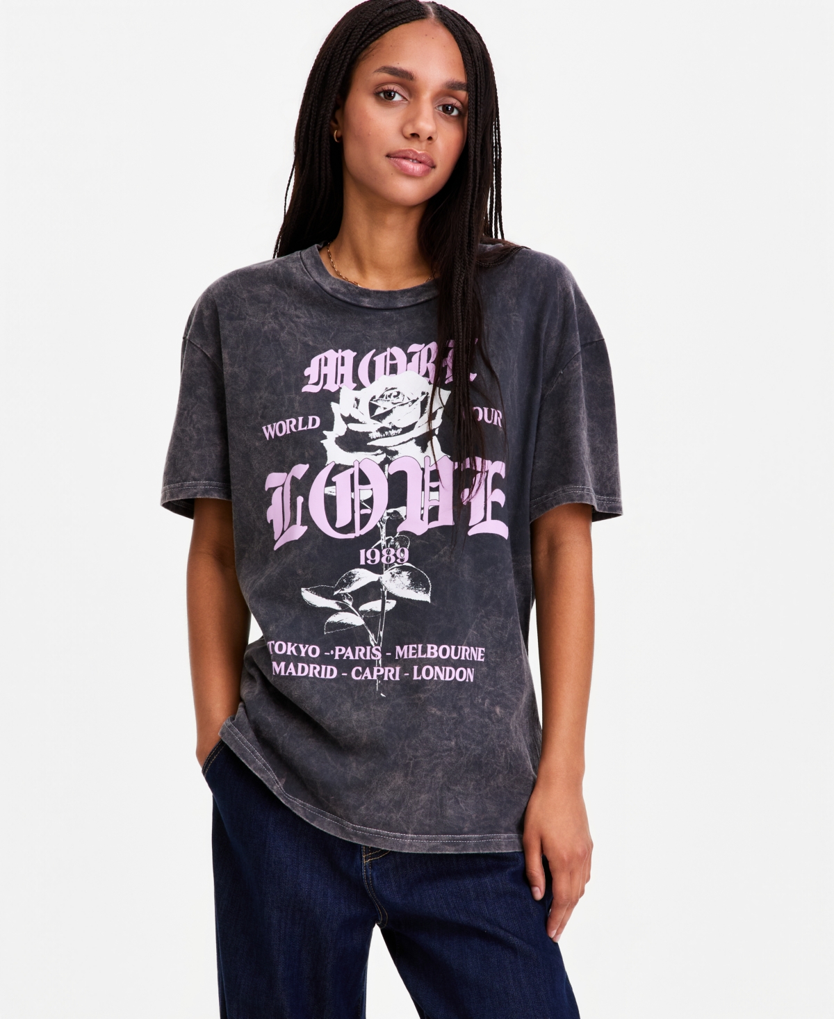 Click here for Rebellious One Juniors Cotton Rose Love Mineral Wa... prices