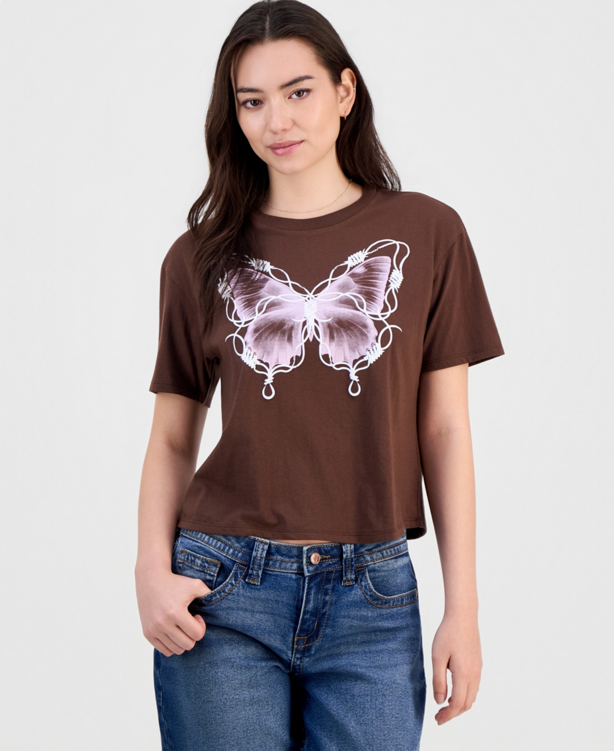 Click here for Rebellious One Juniors Barbed Wire Butterfly Graph... prices