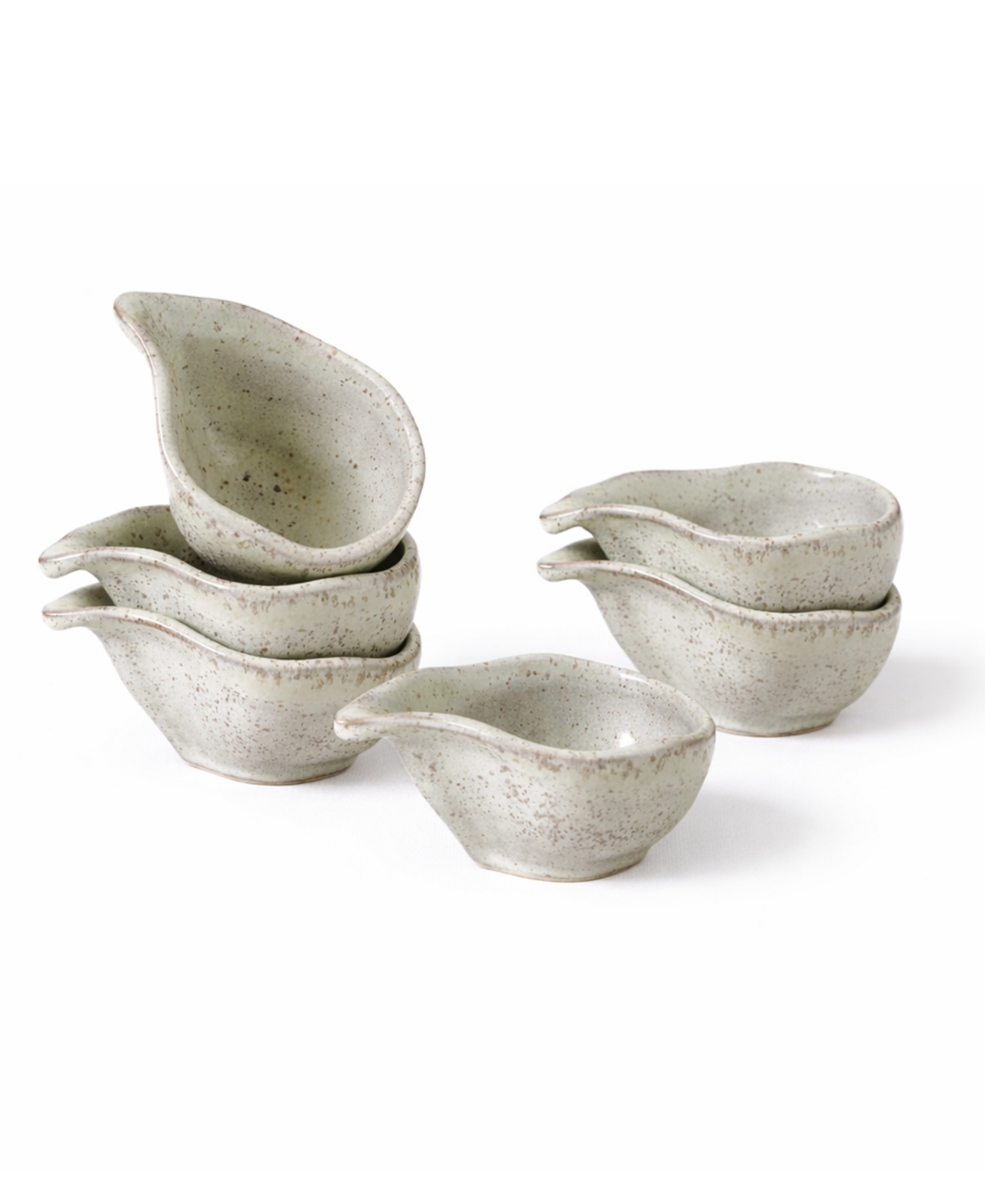 Click here for Porto Brasil Stoneware Teardrops  Set of 6 - Pista... prices