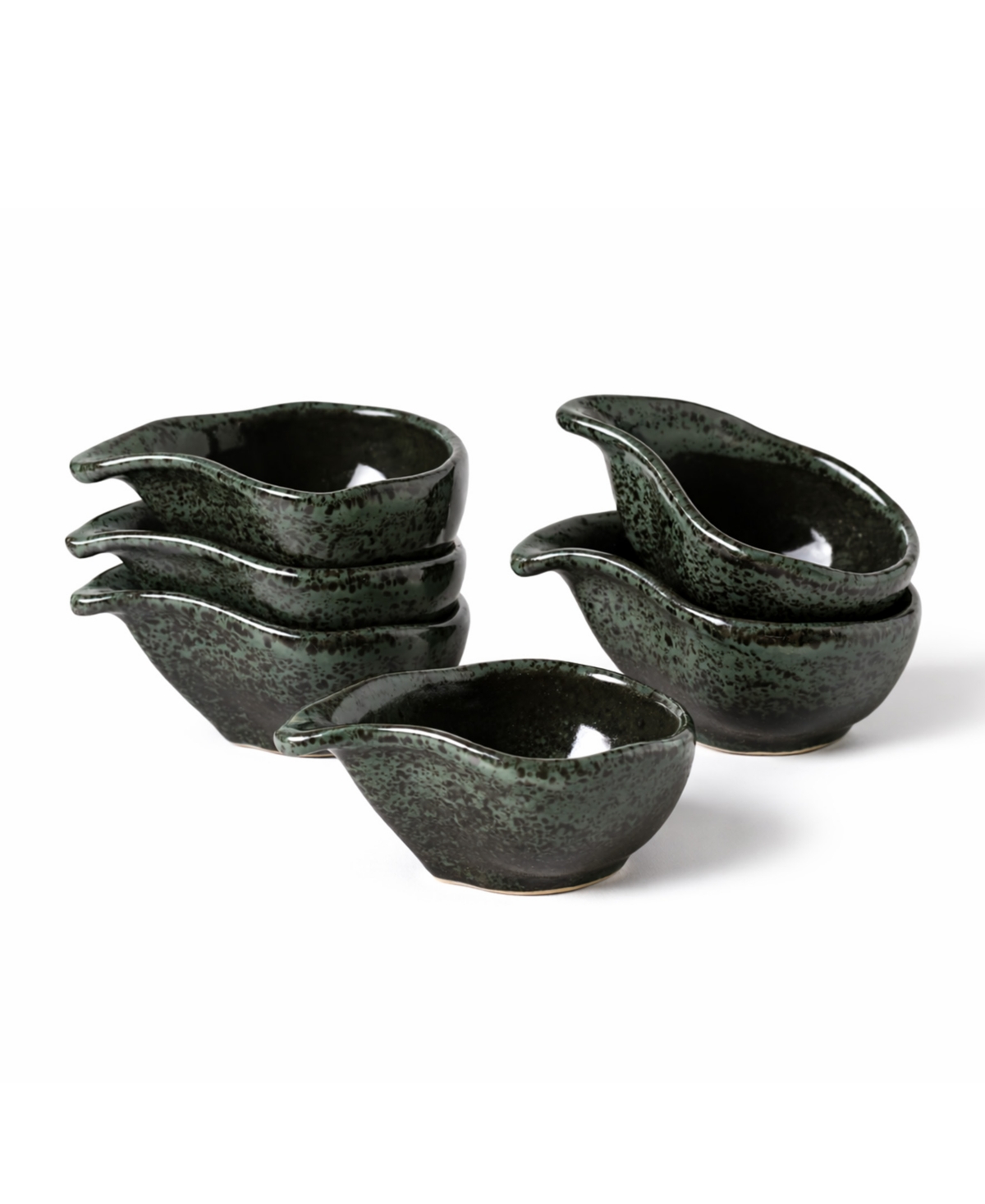 Click here for Porto Brasil Stoneware Teardrops  Set of 6 - Green prices