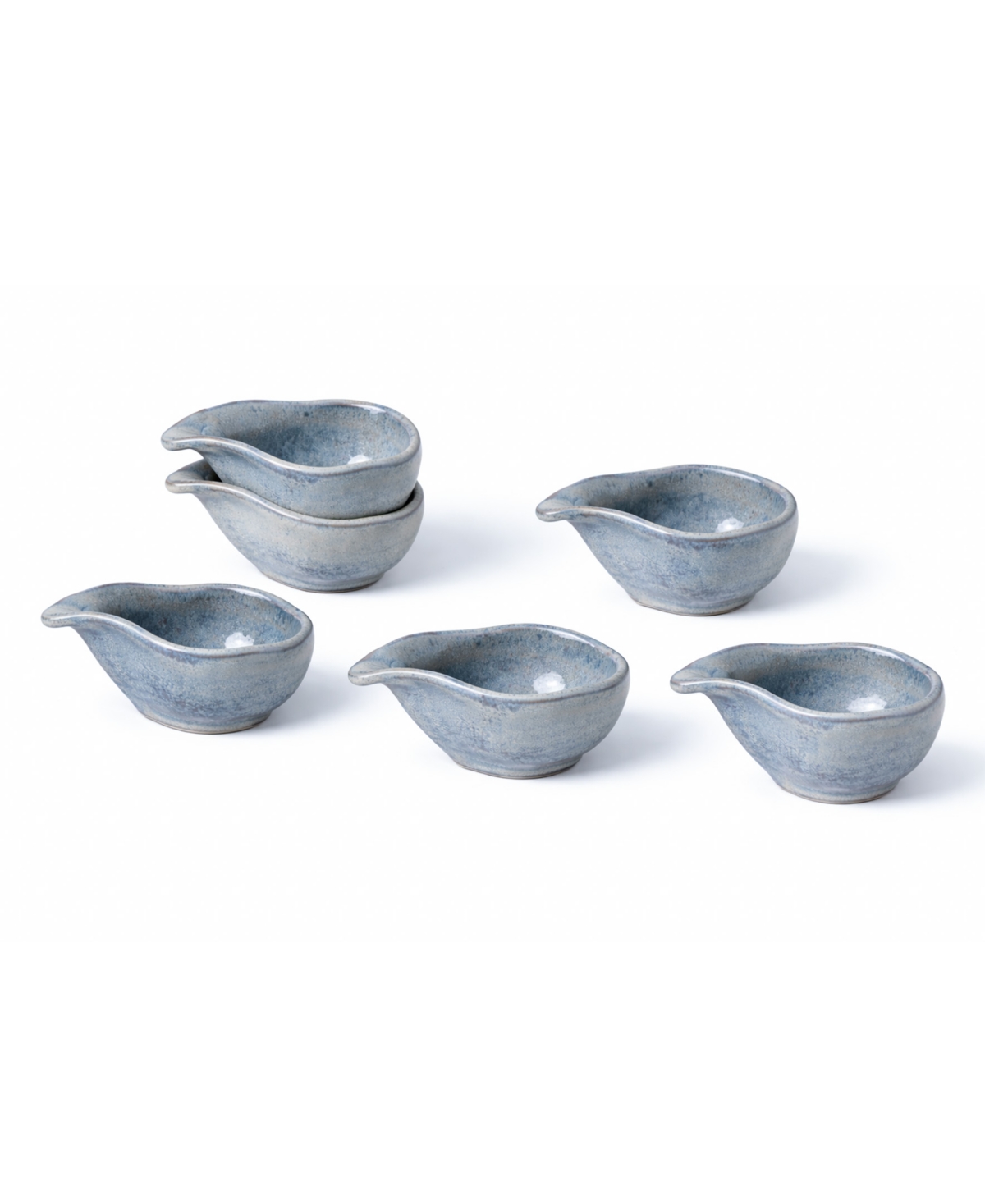 Click here for Porto Brasil Stoneware Teardrops  Set of 6 - Blue prices