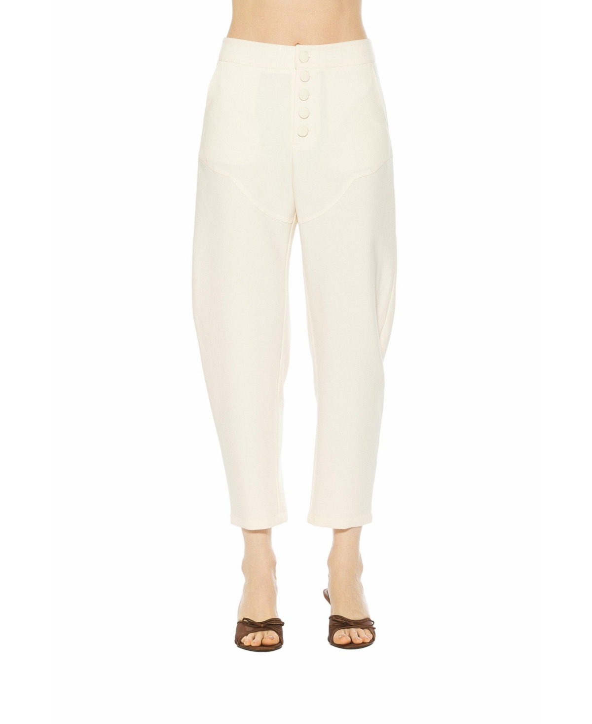 Click here for Alexia Admor Womens Hollis Barrel Pants - Ivory prices