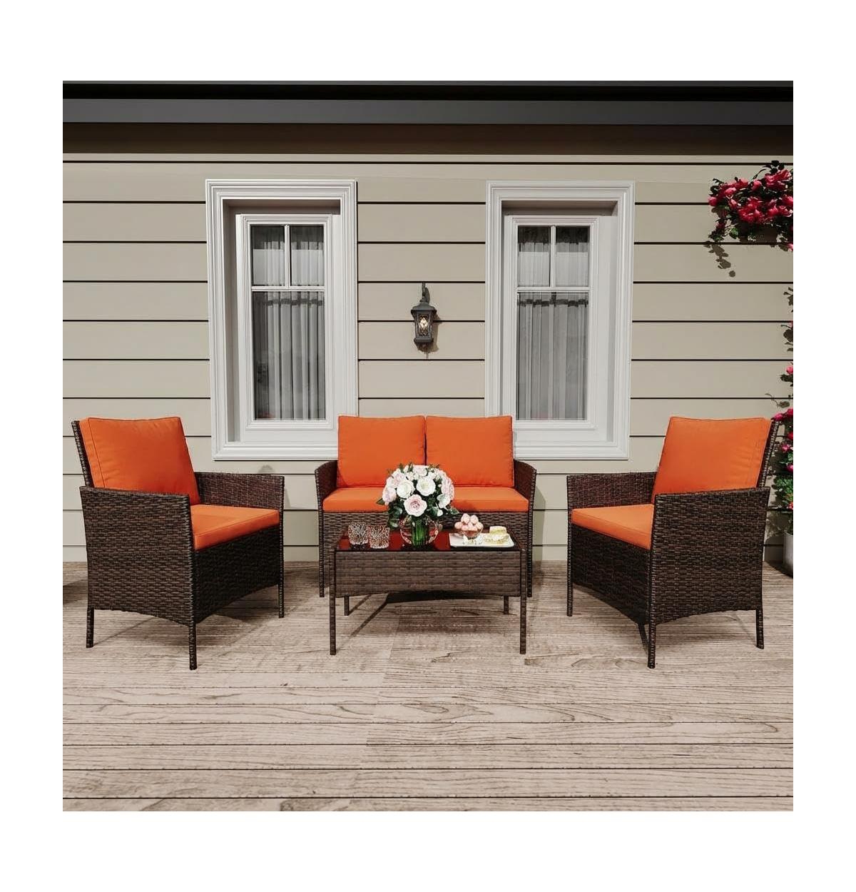 Click here for gaomon 4 Pieces Patio Furniture Set  Outdoor Furni... prices