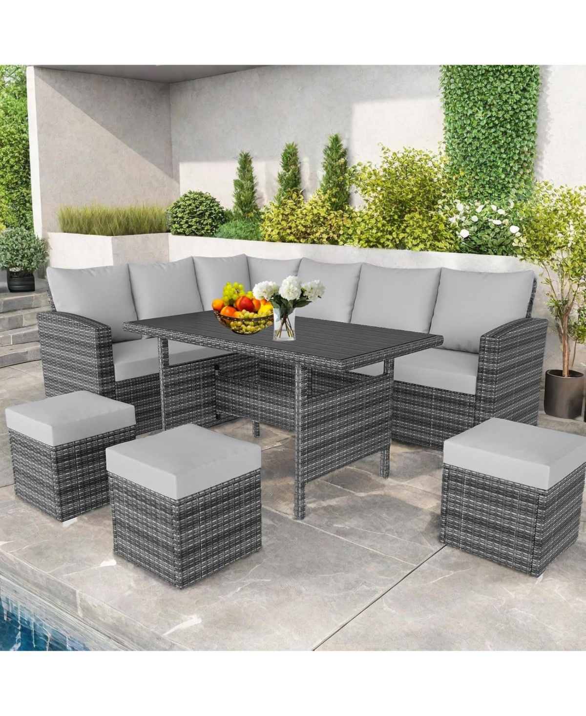 Click here for Gaomon 7 piece outdoor patio furniture set with al... prices