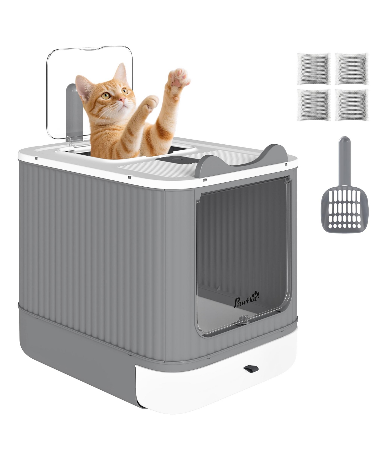 Click here for PawHut Cat Litter Box with Lid  Enclosed Litter Bo... prices