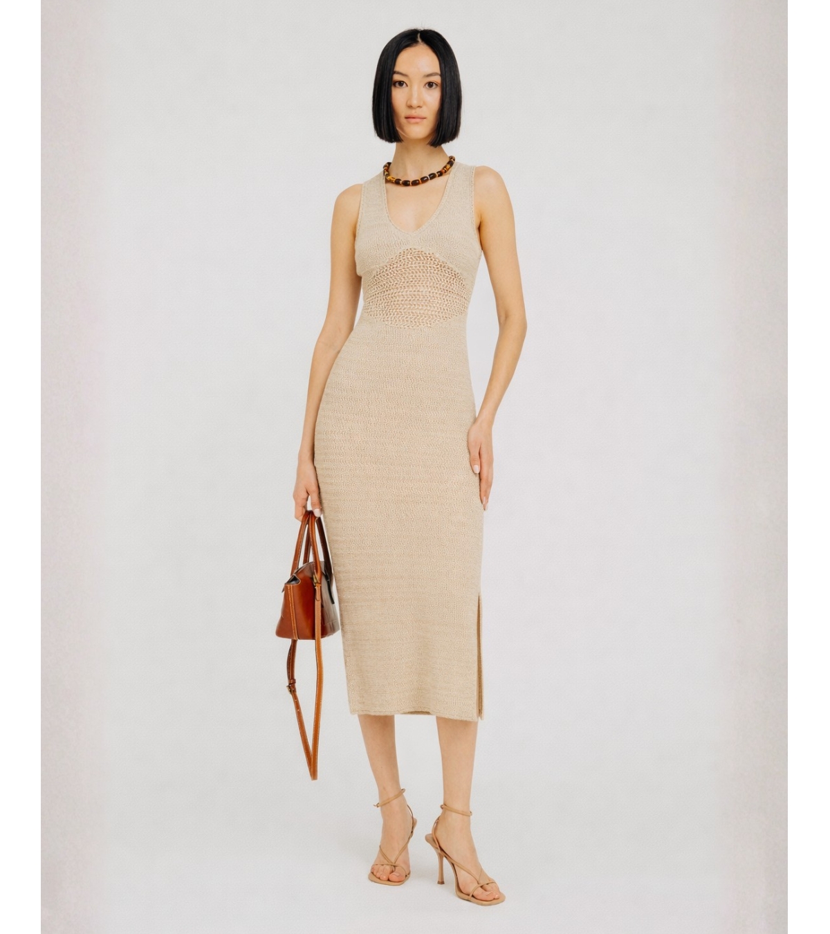 Click here for Torn By Ronny Kobo Womens Melanie Dress - Almond/w... prices