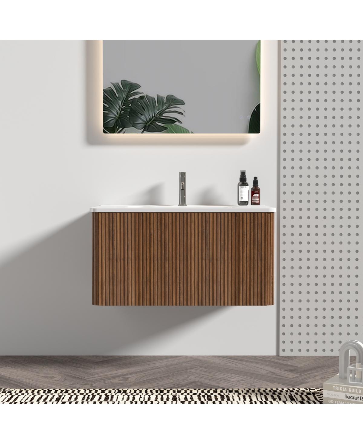 Click here for Sillysis Floating Bathroom Vanity with Integrated... prices