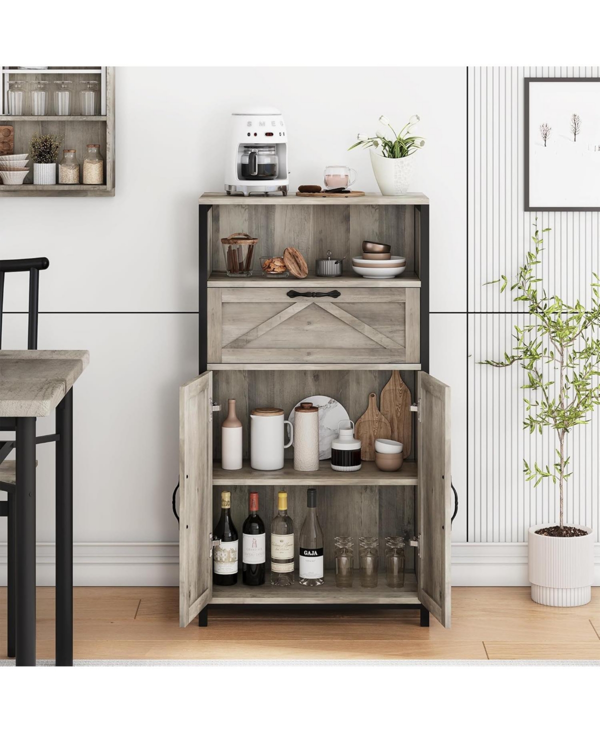 Click here for gaomon Farmhouse Storage Cabinet with Doors and Dr... prices