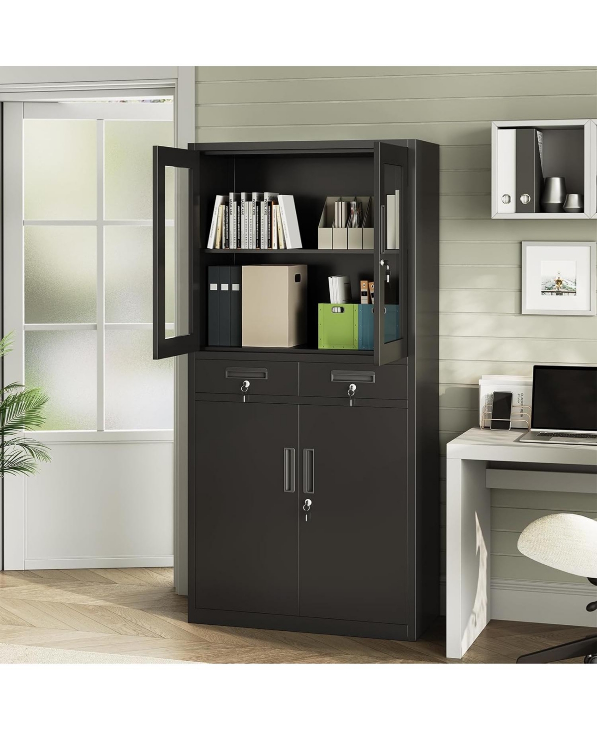 Click here for gaomon 71 Inch Tall Metal Garage Storage Cabinet w... prices