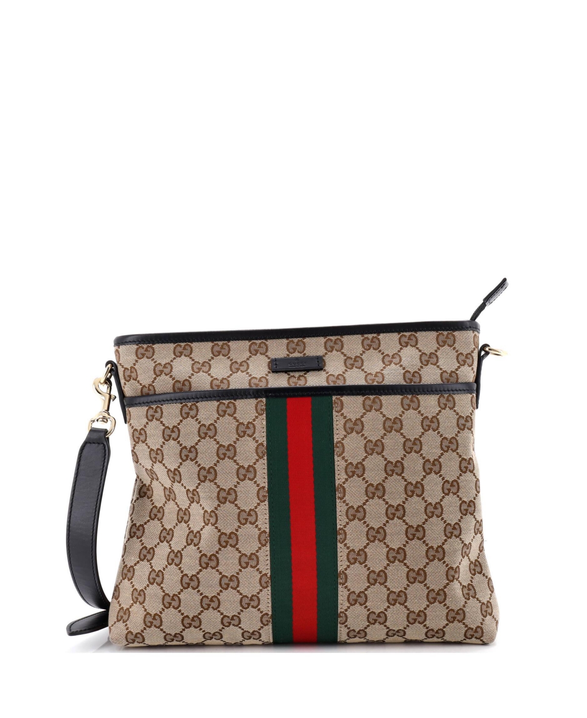 Click here for Pre-Owned Gucci Small Front Pocket Web Messenger G... prices