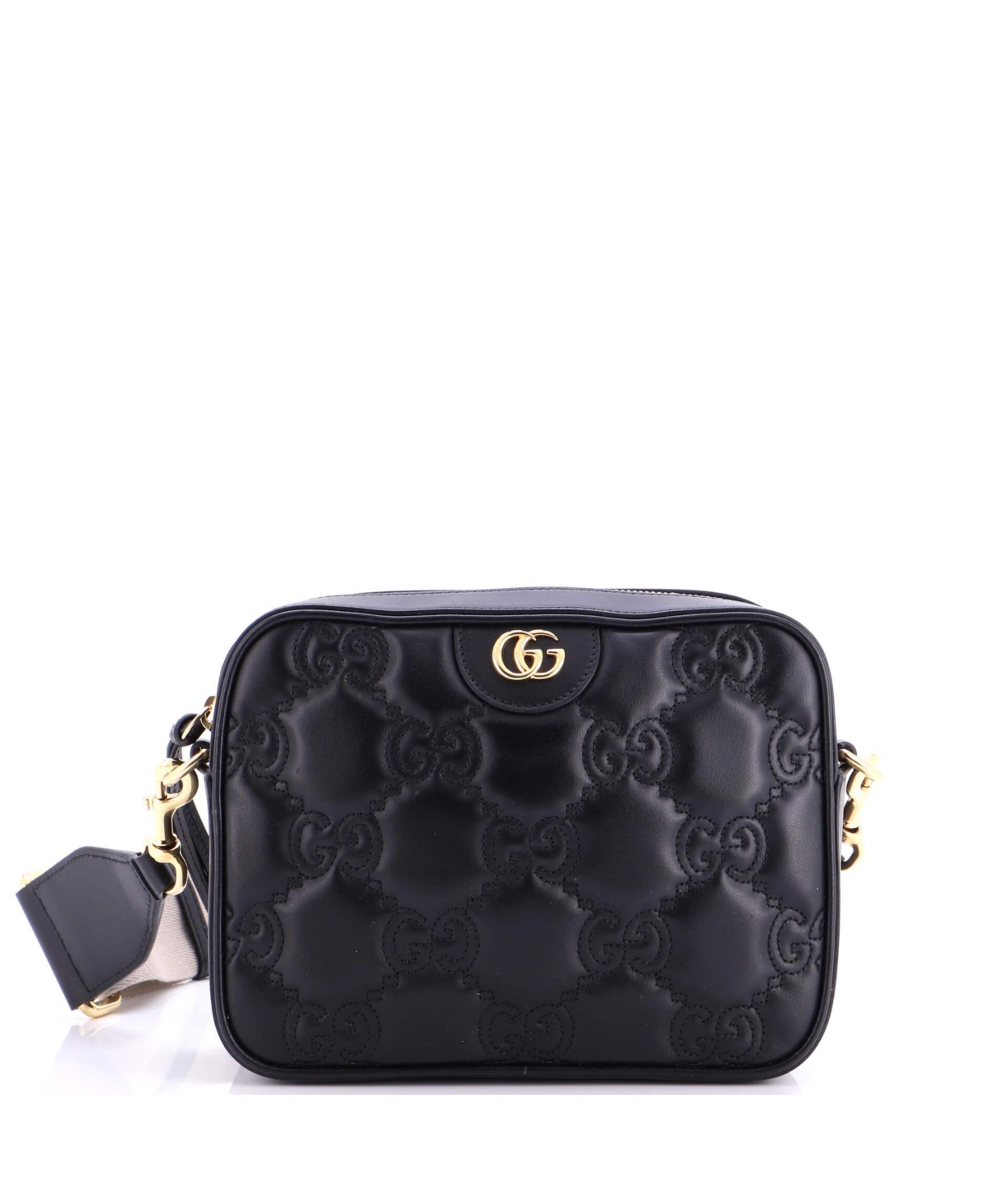 Click here for Pre-Owned Gucci Small Zip Camera Bag Gg Matelasse... prices