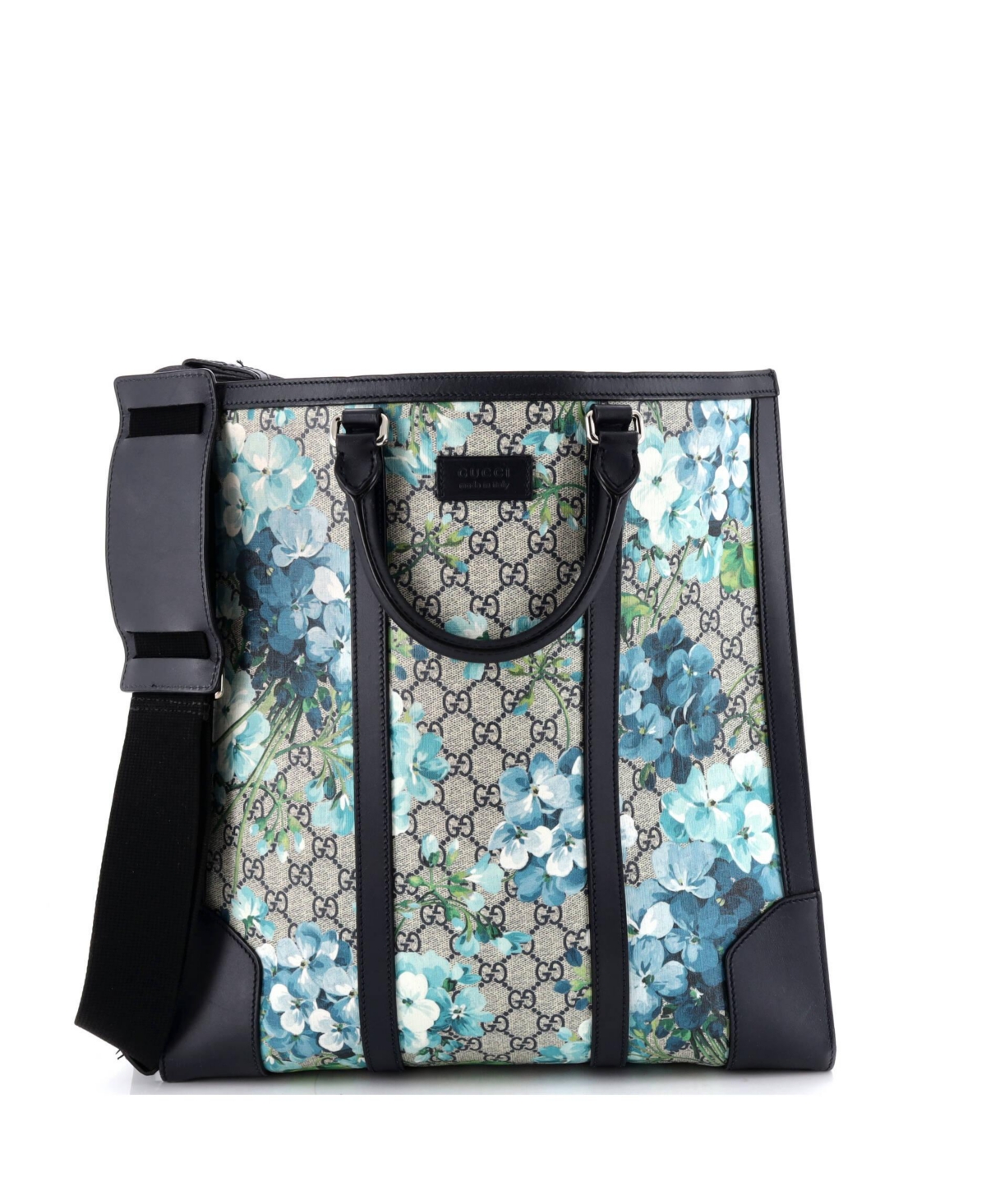 Click here for Pre-Owned Gucci Tall Convertible Tote Blooms Print... prices
