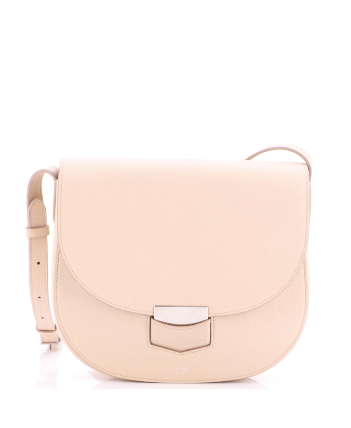 Click here for Pre-Owned Celine Medium Trotteur Crossbody Bag Gra... prices