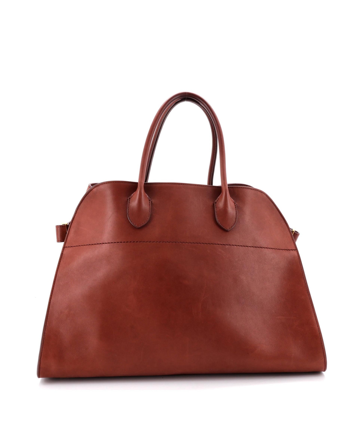 Click here for Pre-Owned The Row 15 Margaux Tote Leather - Brown prices