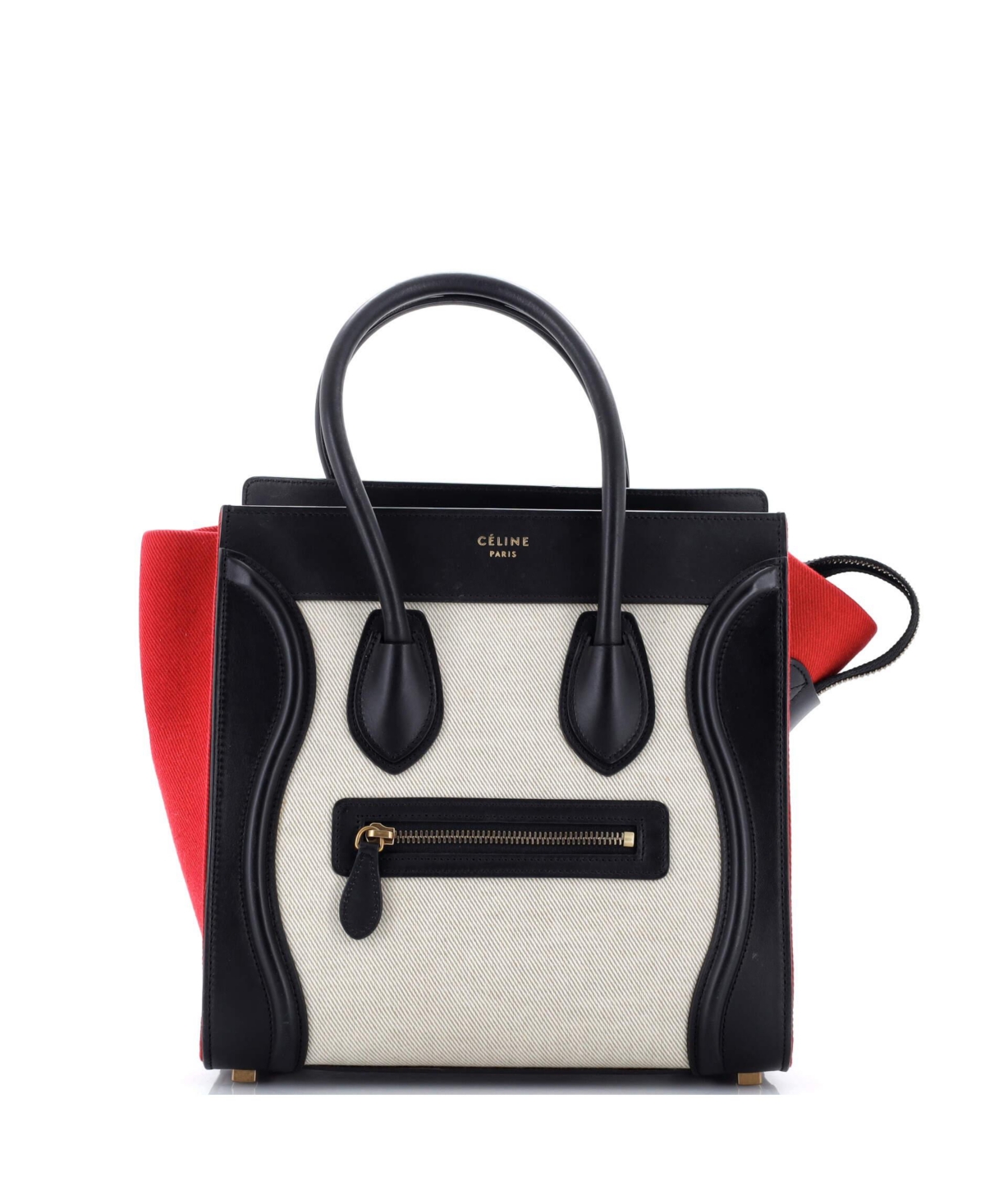 Click here for Pre-Owned Celine Micro Tricolor Luggage Bag Canvas... prices