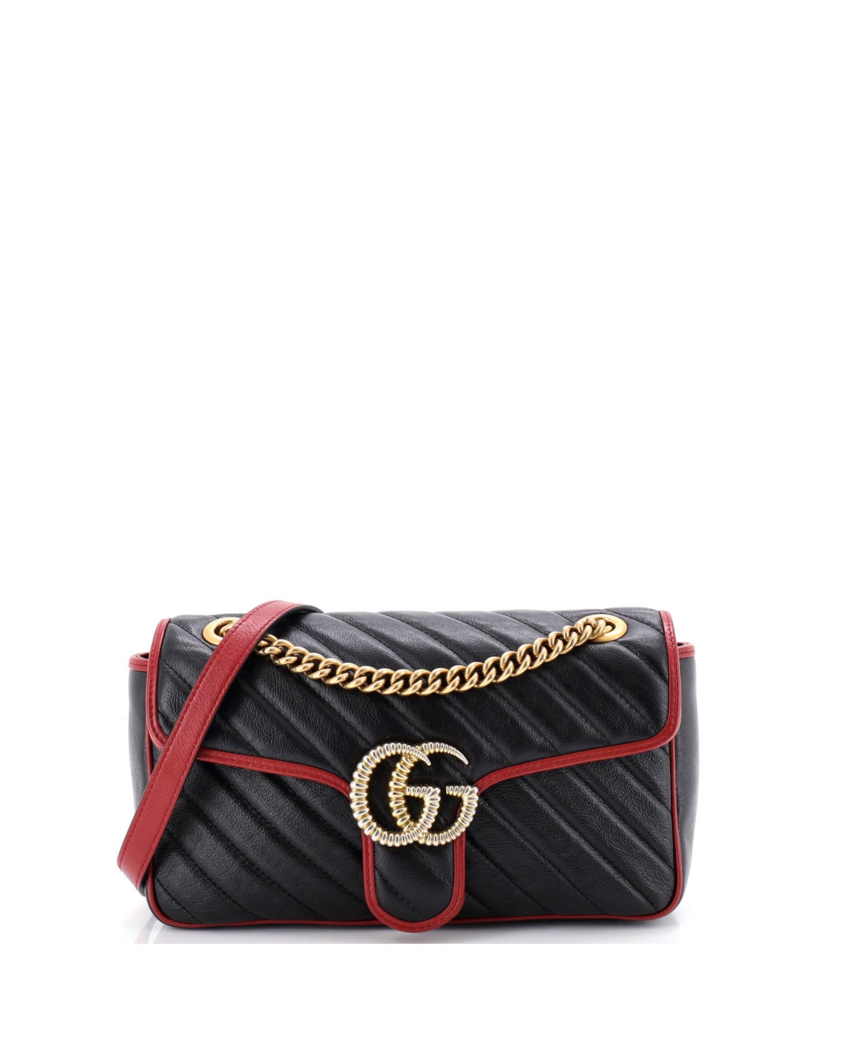 Click here for Pre-Owned Gucci Small Gg Marmont Flap Bag Diagonal... prices