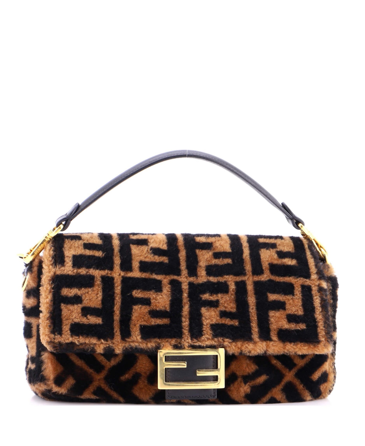 Click here for Pre-Owned Fendi Medium Baguette Nm Bag Zucca Shear... prices