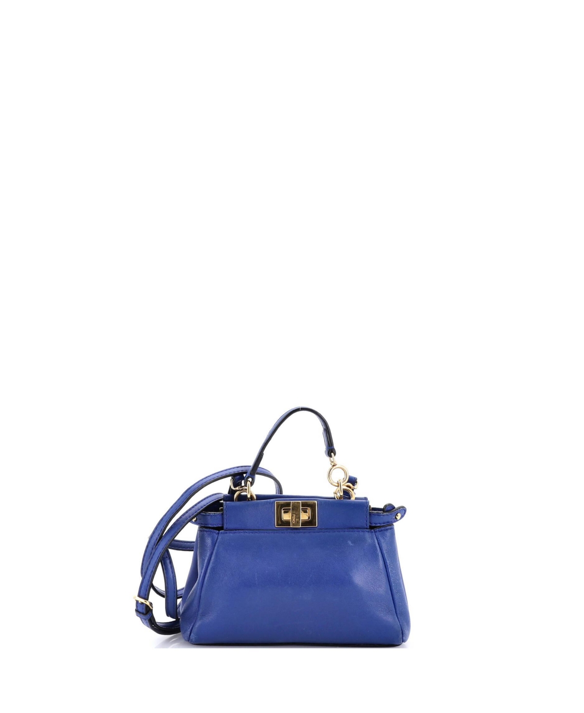 Click here for Pre-Owned Fendi Micro Peekaboo Bag Leather - Blue prices
