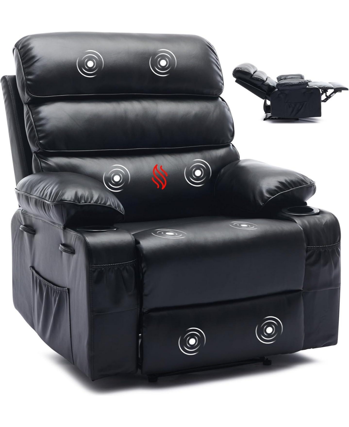 Click here for gaomon Pu Leather Recliner: Extra-wide manual recl... prices