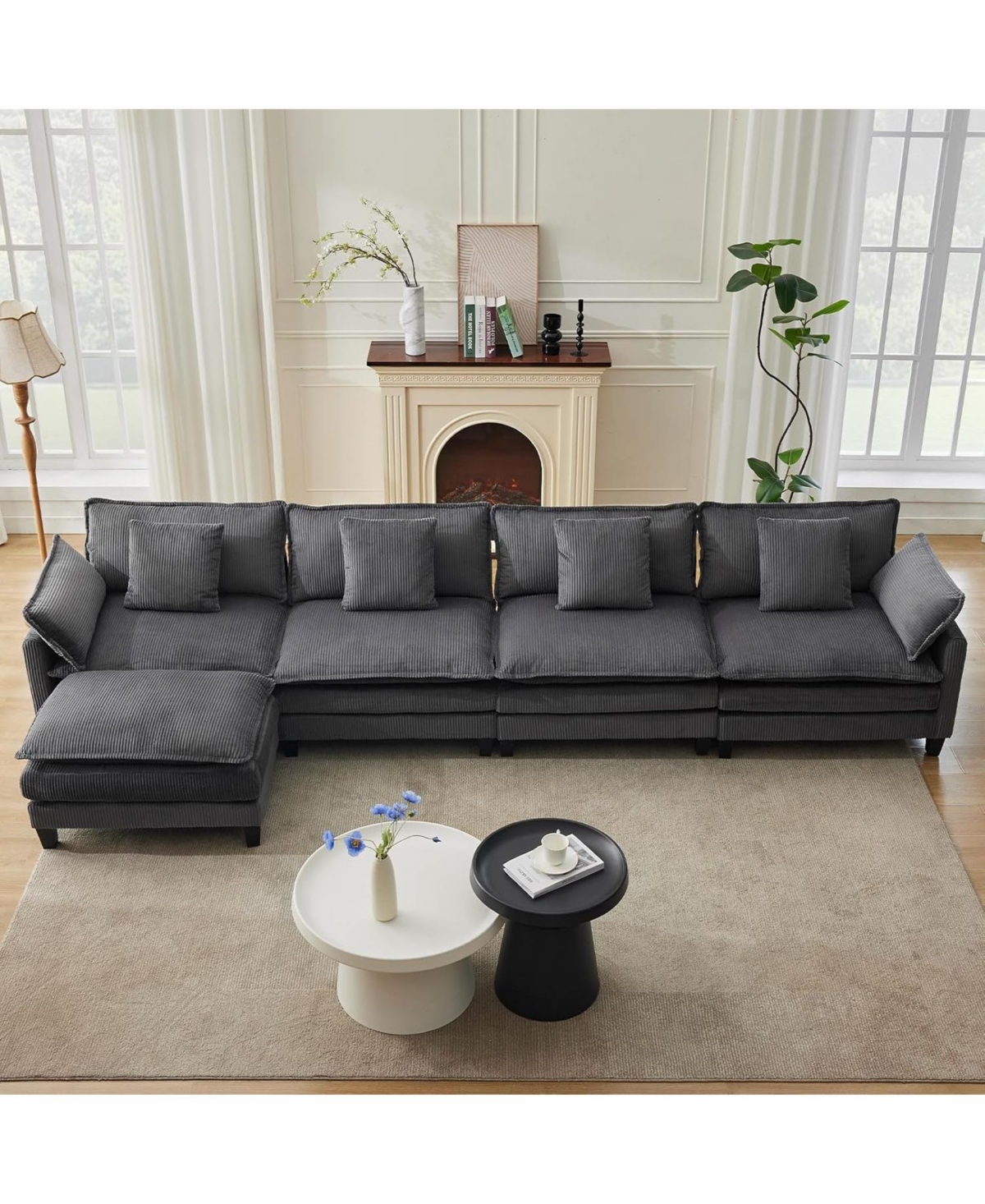 Click here for gaomon Modular Sectional Sofa with Movable Ottoman... prices