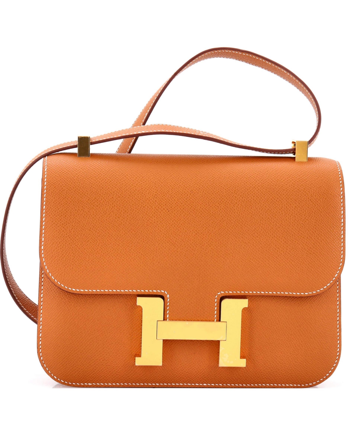 Click here for Pre-Owned HERMES 24 Constance Nm Bag Epsom - Brown prices