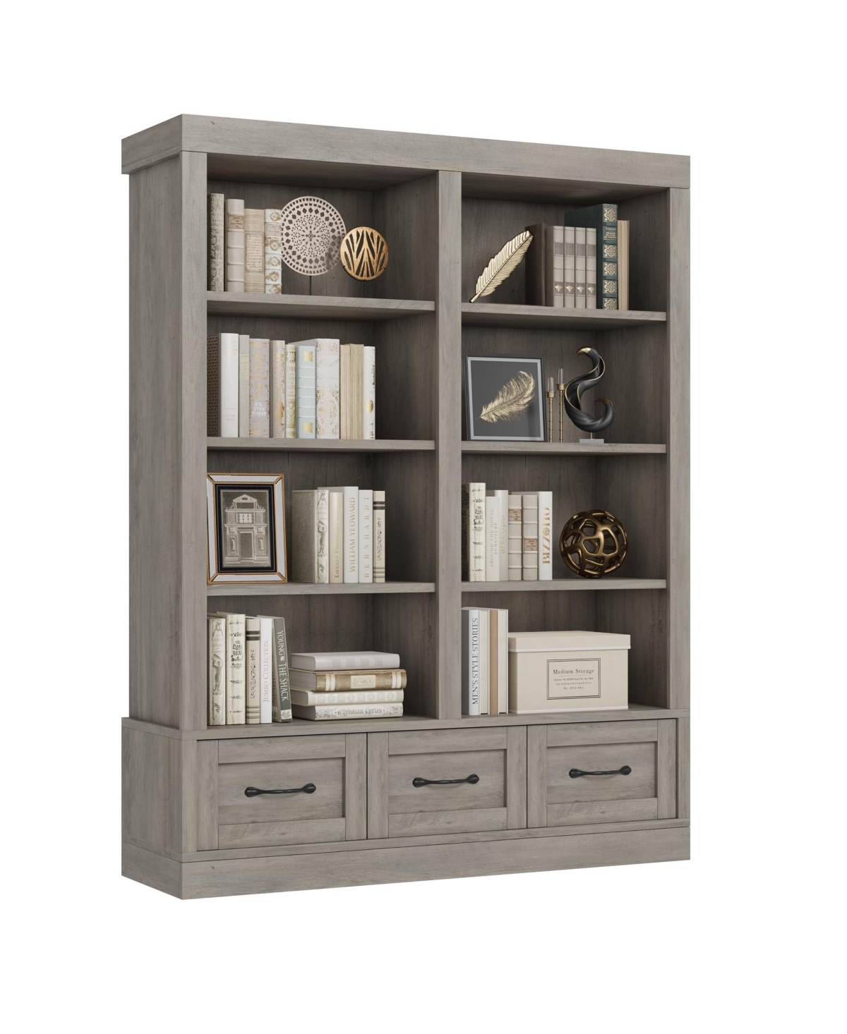 Click here for gaomon 64 Tall Large Bookcase with 3 Drawers and 4... prices
