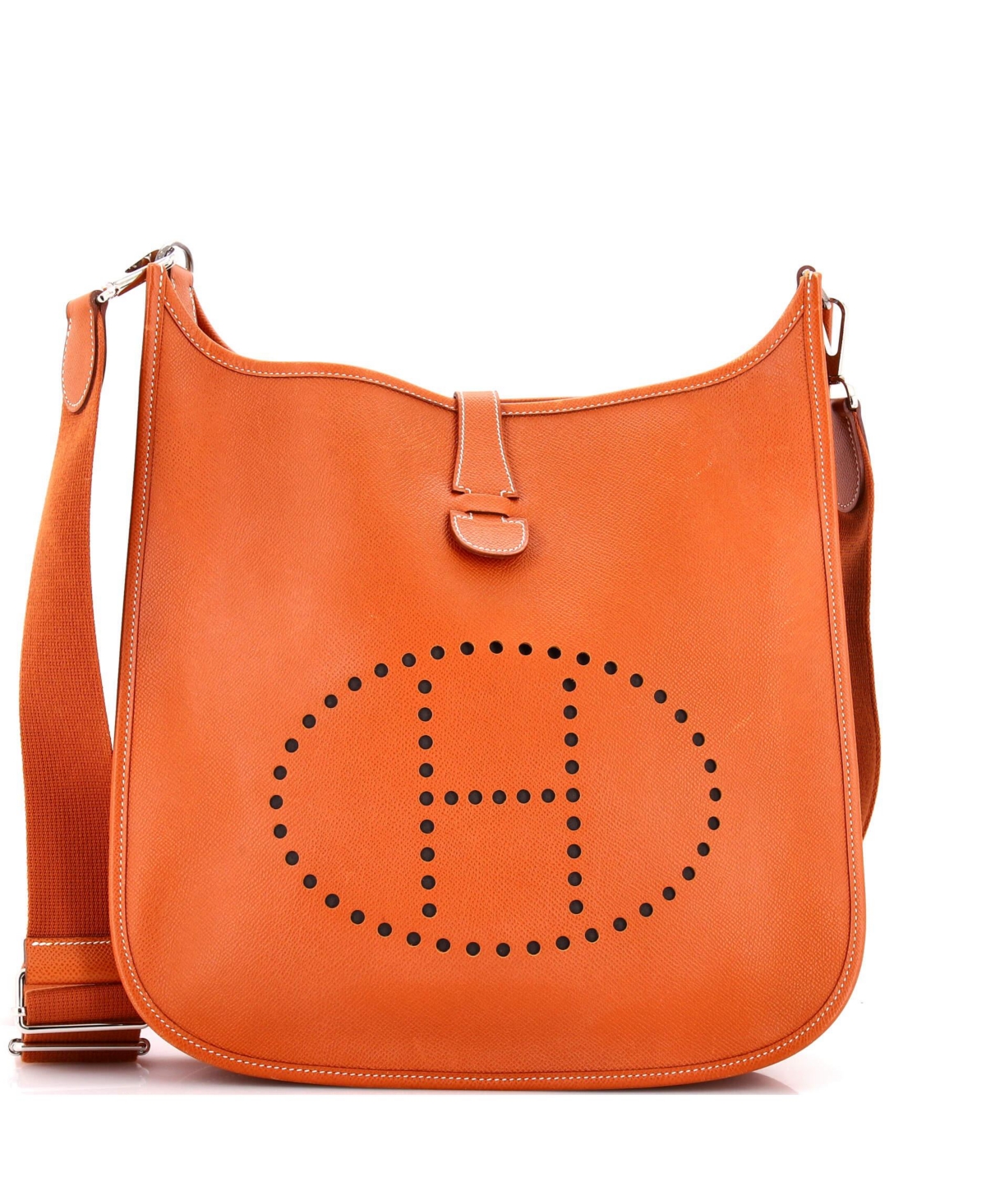 Click here for Pre-Owned HERMES Gm Evelyne Bag Gen I Epsom - Oran... prices