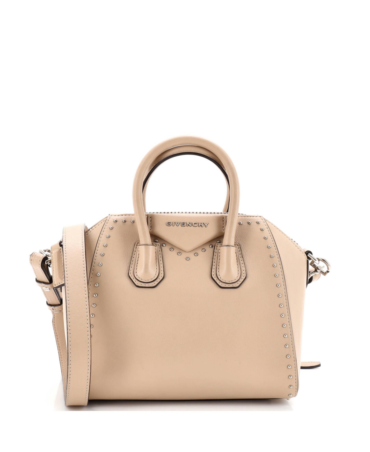 Click here for Pre-Owned Givenchy Mini Antigona Bag Studded Leath... prices