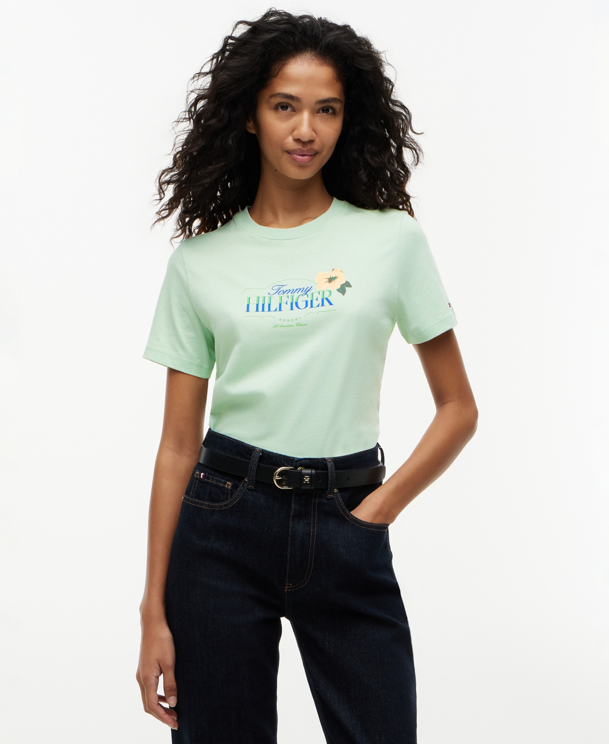 Click here for Tommy Hilfiger Womens Crewneck Cotton T-Shirt - Ge... prices