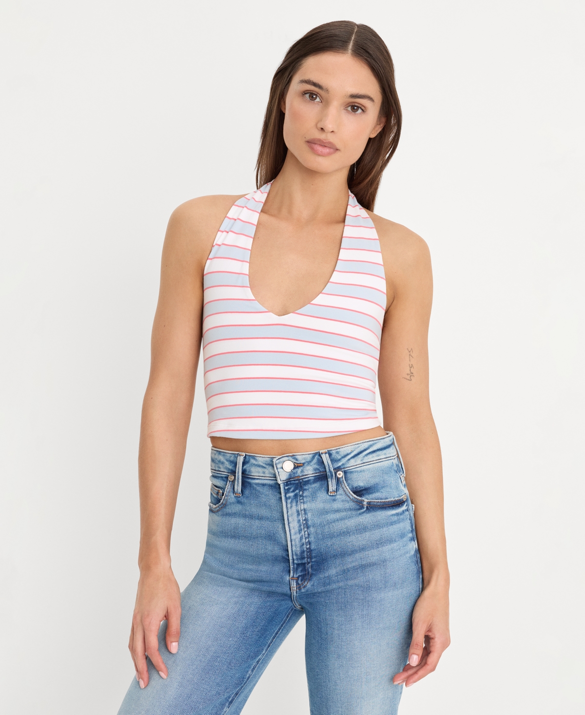 Click here for Good American Womens Halter Neck Sleeveless Top  R... prices