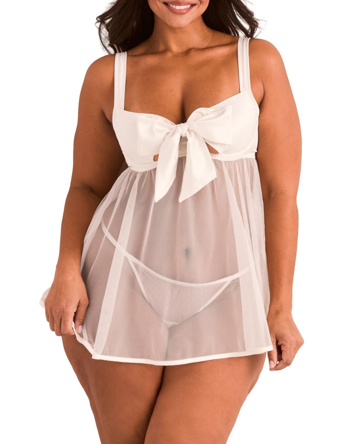 Click here for Adore Me Plus Size Bessima Babydoll & G-String Set... prices