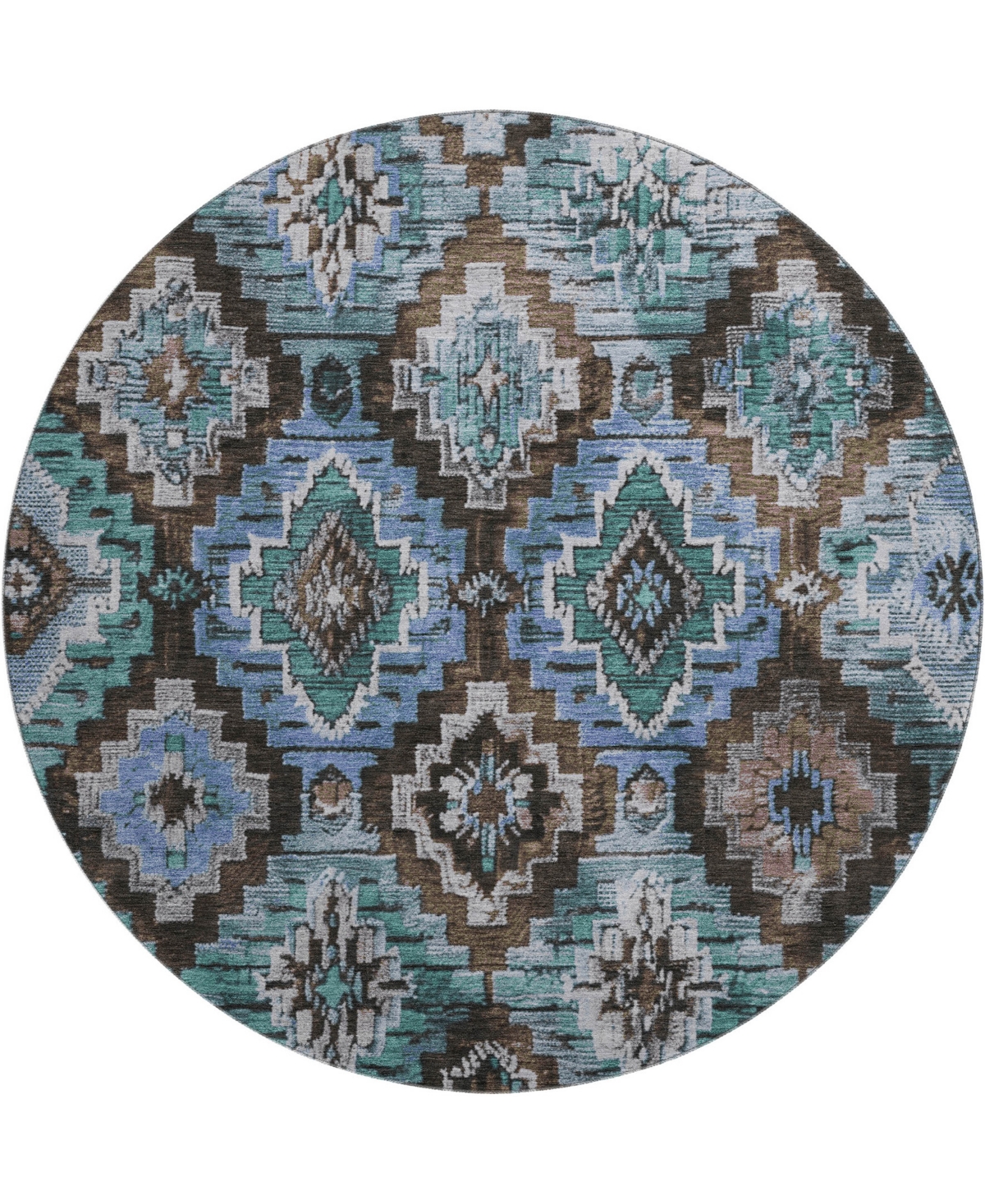 Click here for Addison Mayfield AMF1891 8 x 8 Round Area Rug - Br... prices