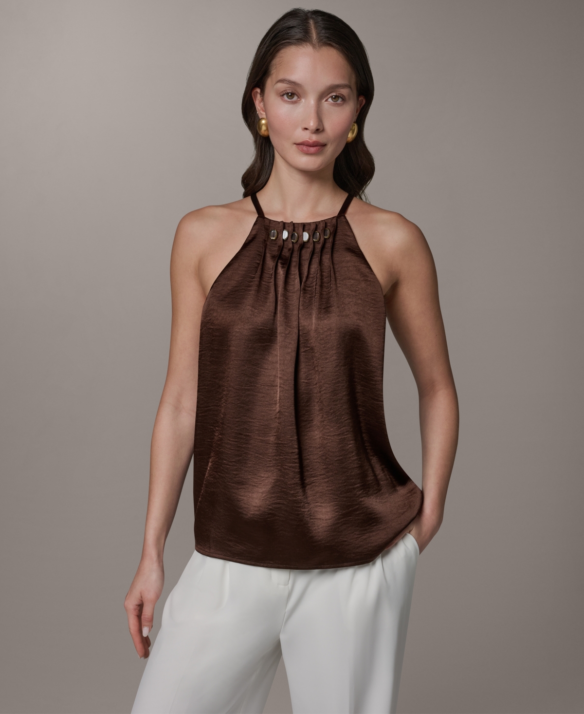 Click here for Donna Karan New York Womens Embellished Square Nec... prices