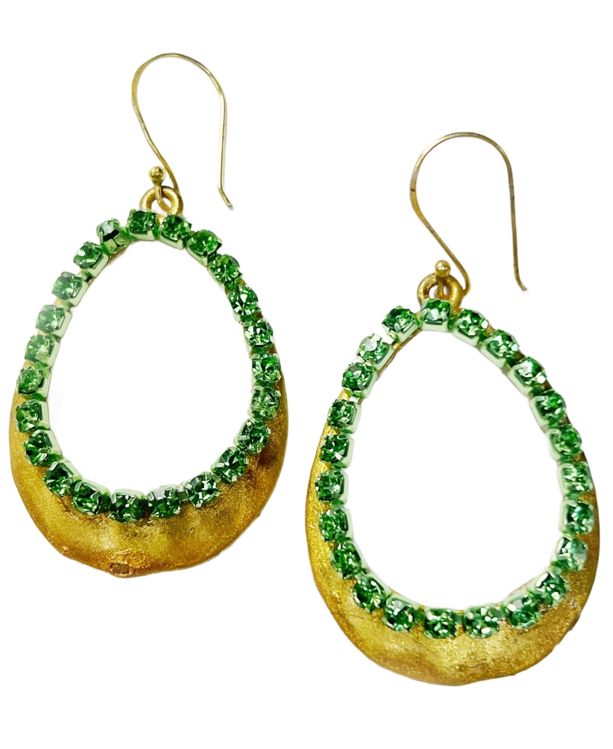 Click here for Michael Gabriel Designs Golden Green Drop Earrings... prices