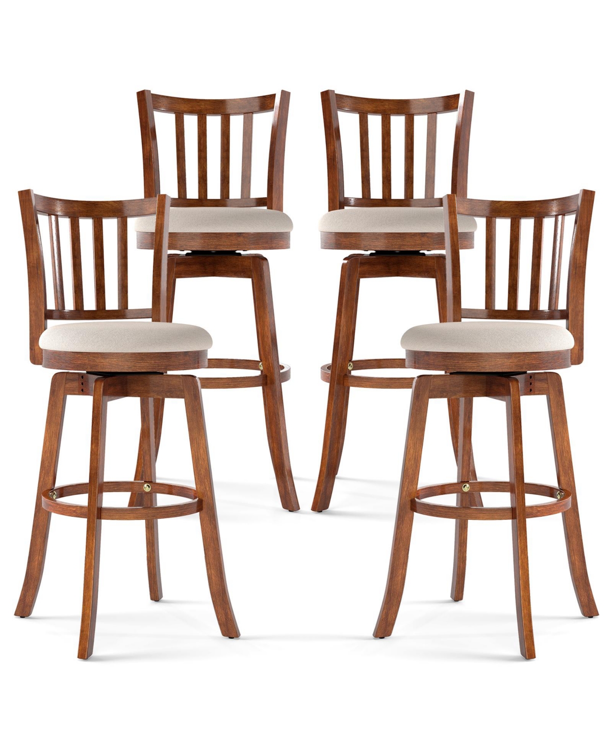 Click here for Gymax 30.5 Swivel Barstools Set of 4 with Backrest... prices