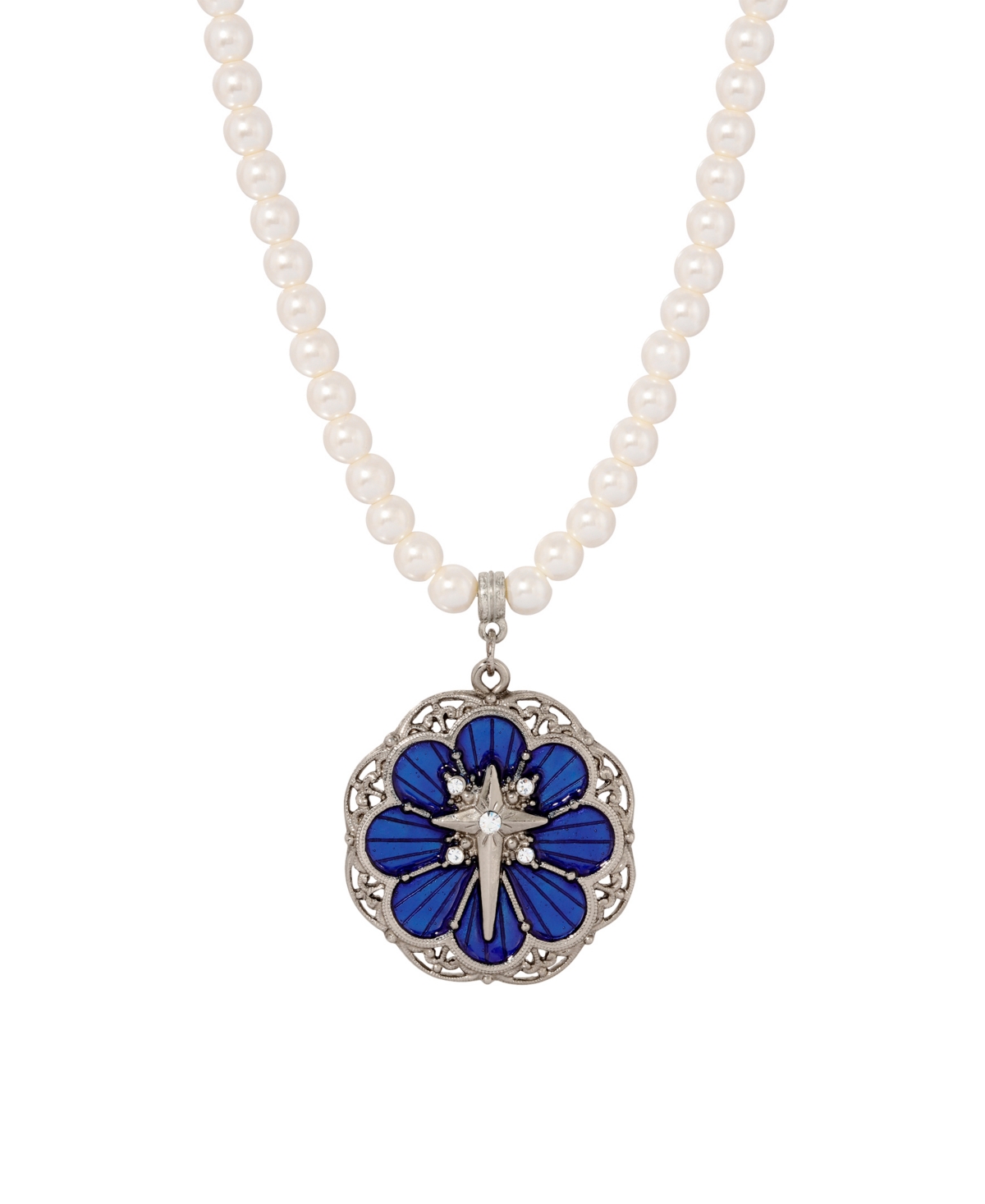 Click here for Symbols of Faith Silver-Tone Star of Bethlehem Blu... prices