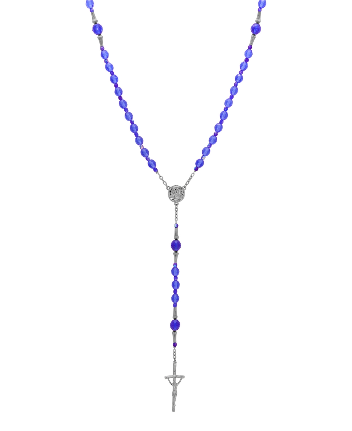 Click here for Symbols of Faith Silver-Tone Blue Bead Virgin Mary... prices