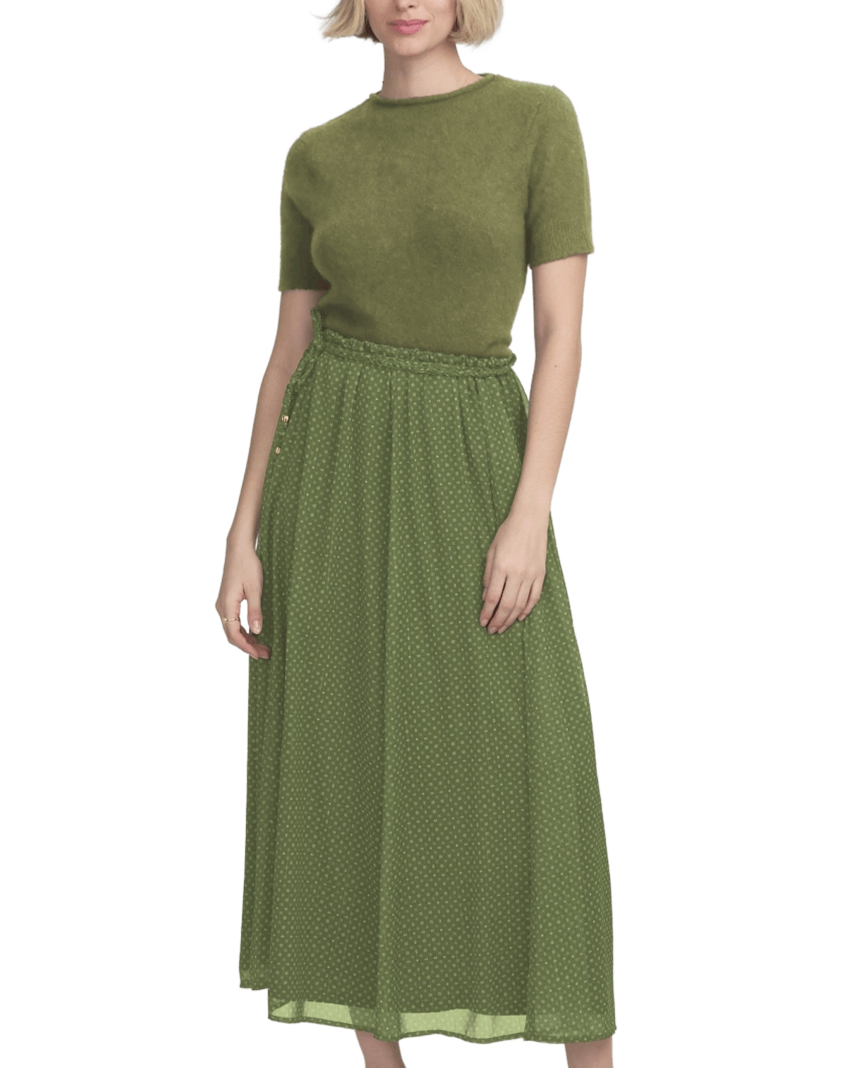 Click here for Elle Collection Womens Moss Yarn Shell - Olive prices