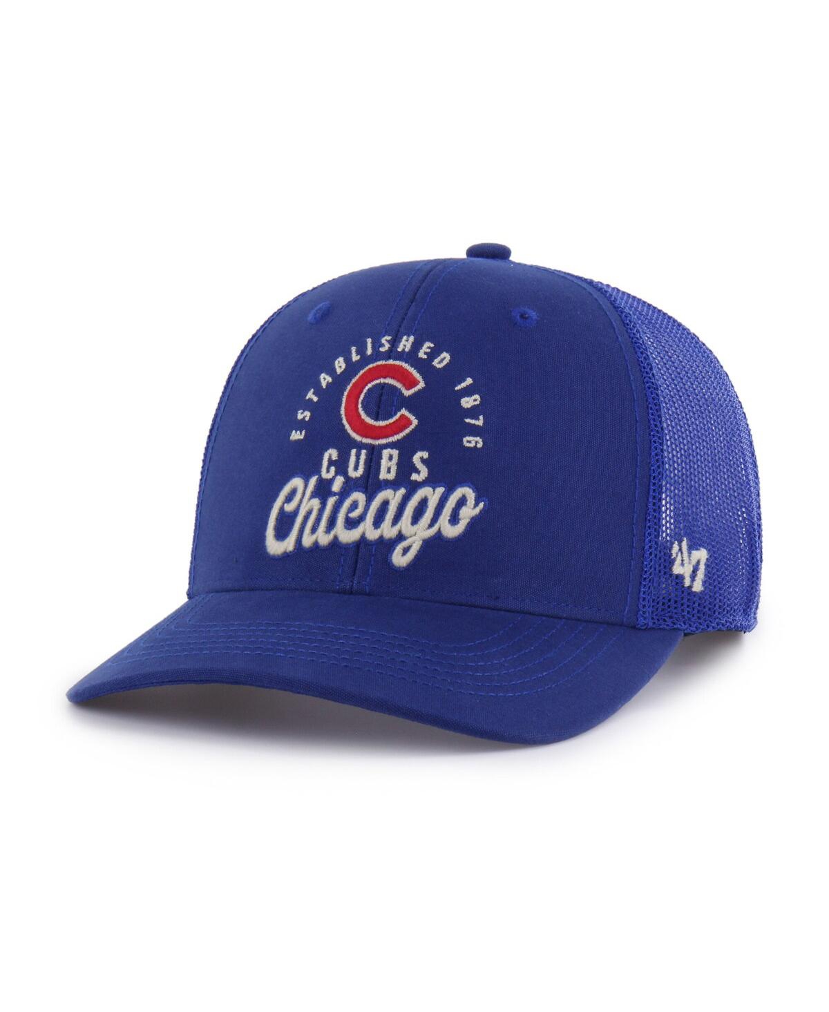 Click here for 47 Brand Mens Royal Chicago Cubs Pitstop Trucker A... prices
