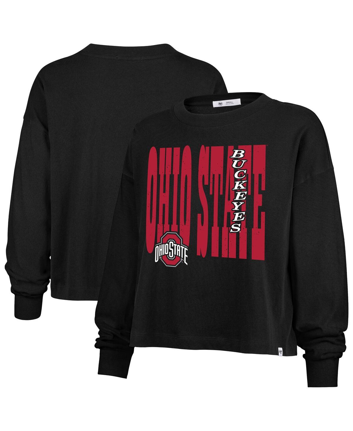 Click here for 47 Brand Womens Black Ohio State Buckeyes Stacked... prices