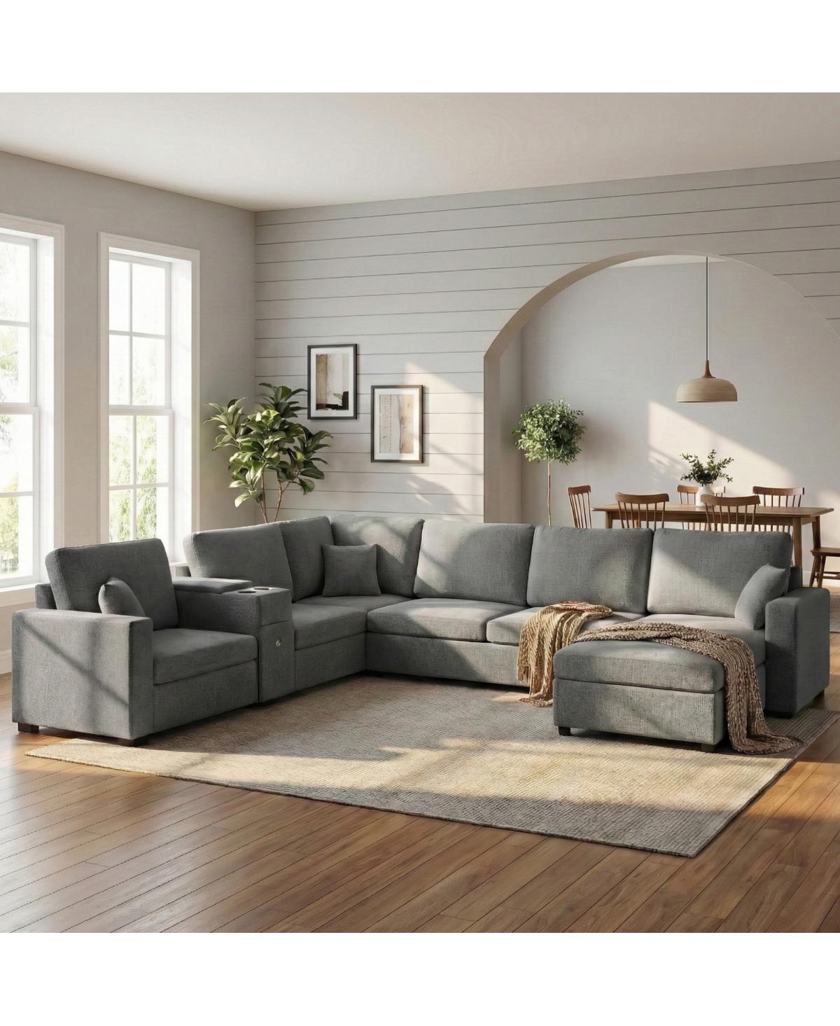 Click here for Streamdale Furniture 5-Seat U-Shape Sectional Sofa... prices