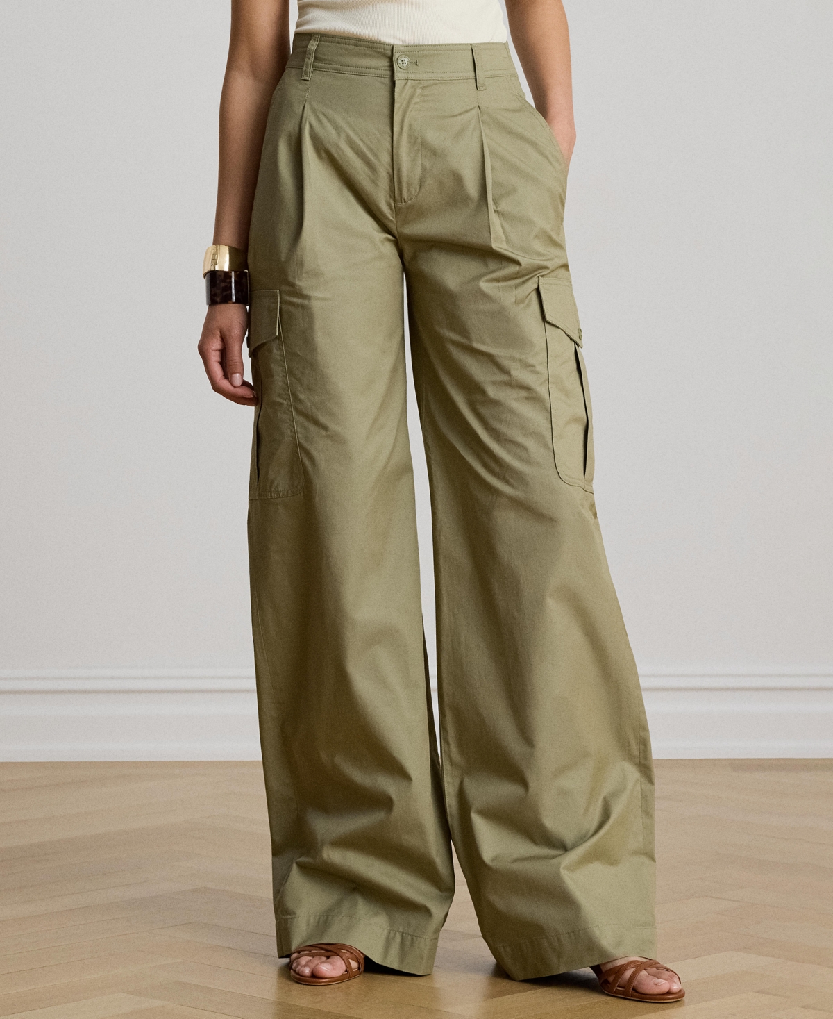 Click here for Lauren Ralph Lauren Womens High-Rise Pleated Wide-... prices