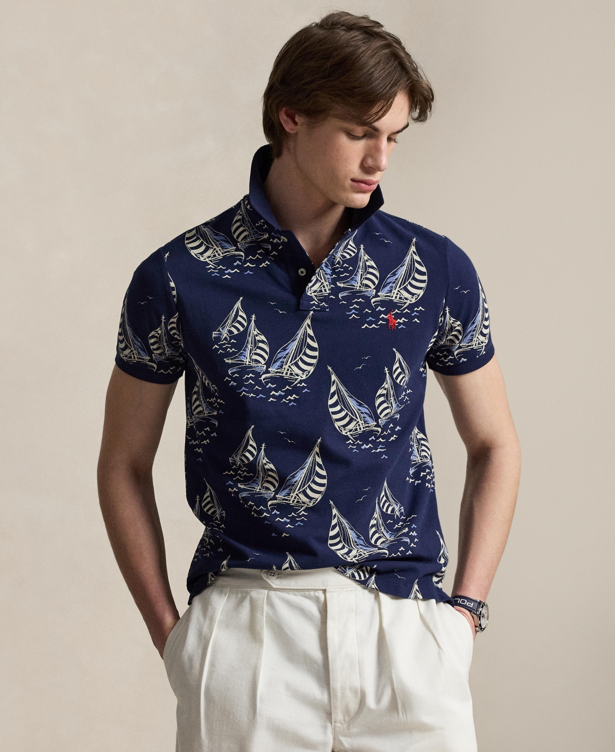 Click here for Polo Ralph Lauren Mens Classic-Fit Sailboat Mesh P... prices