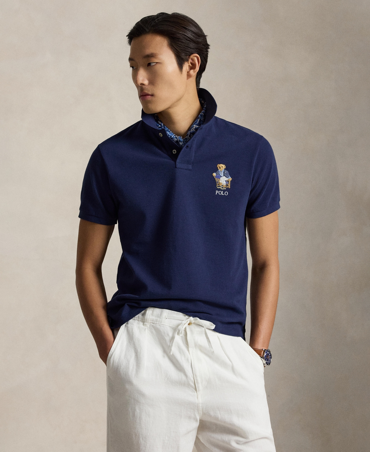 Click here for Polo Ralph Lauren Mens Custom Slim-Fit Polo Bear P... prices