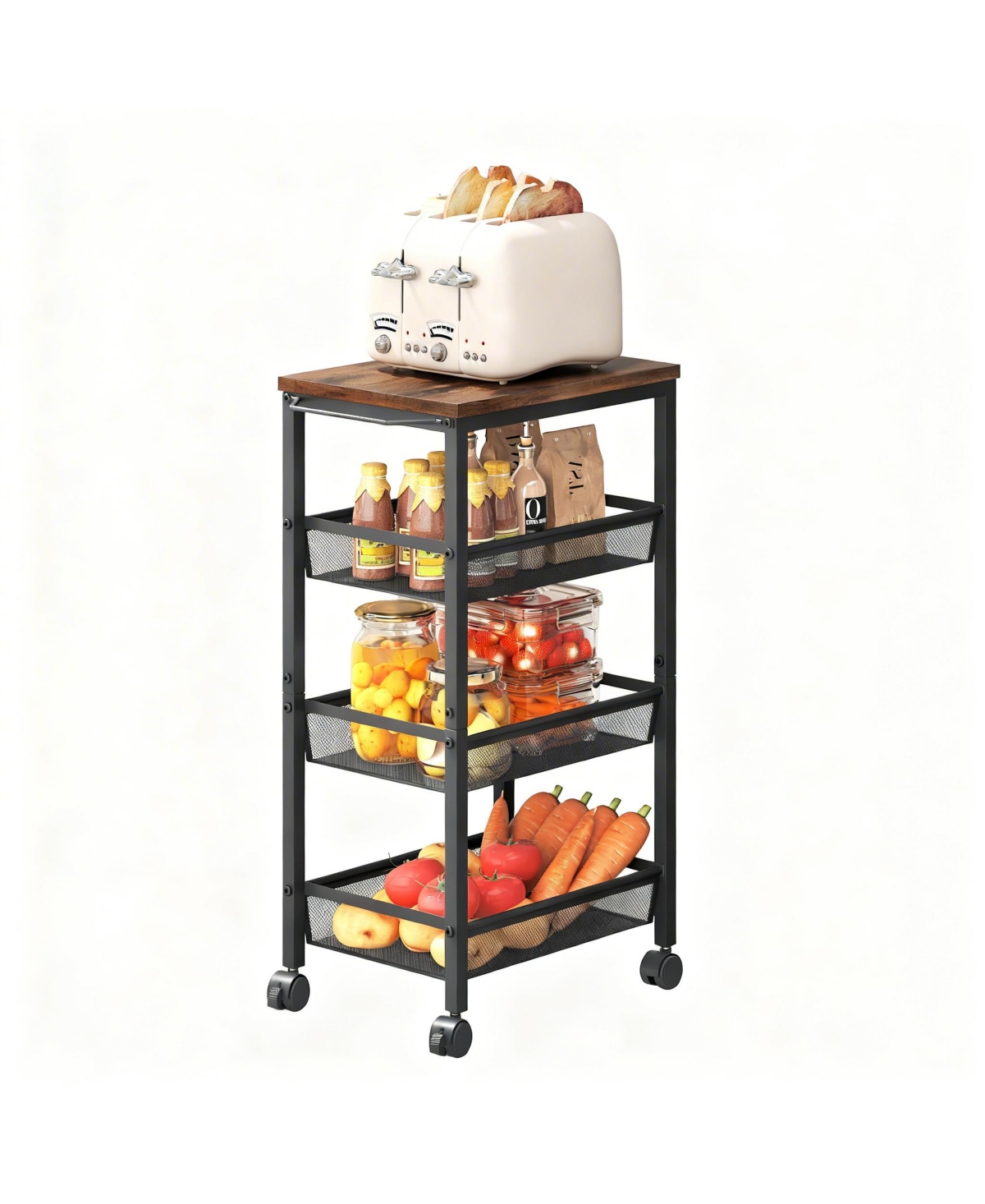 Click here for Yigii 4-Tier Metal Wire Shelves Kitchen Utility Ca... prices