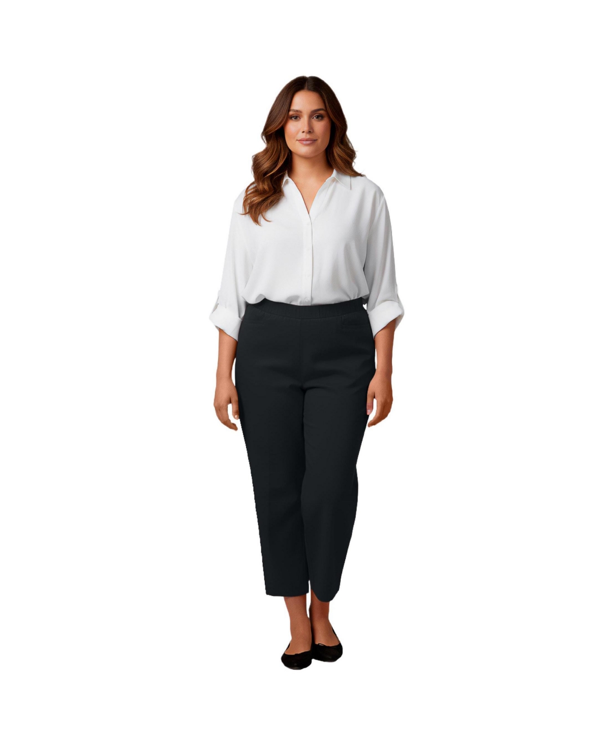 Click here for Avenue Womens Super-Stretch Straight Ankle Pull-On... prices