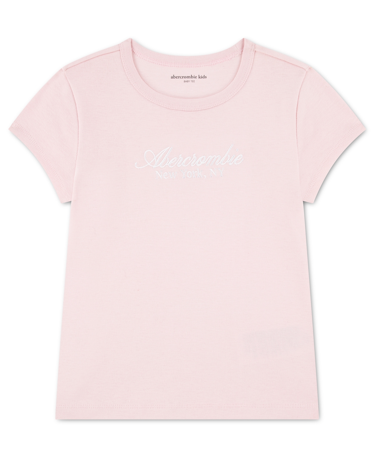 Click here for abercrombie kids Girls Crewneck T-Shirt - Chalk Pi... prices